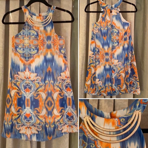 Myths | Dresses | Myth Mini Dress Tunic Overlay Gold Collar Size S ...